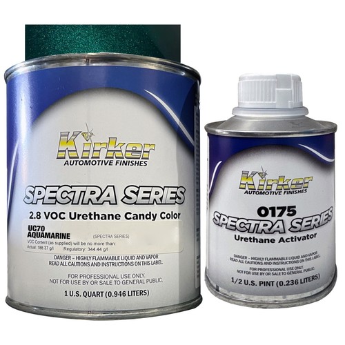 Kirker SPECTRA UC70 Aquamarine Urethane Candy Qt w/ 0175 Half Pint ...