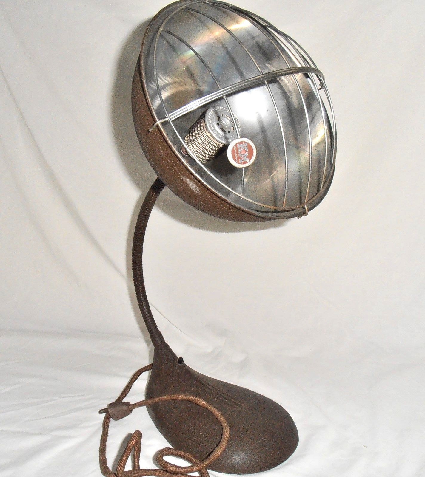 Heavy Metal..Knapp & Monarch Industrial look decor.. Goose neck lamp ...