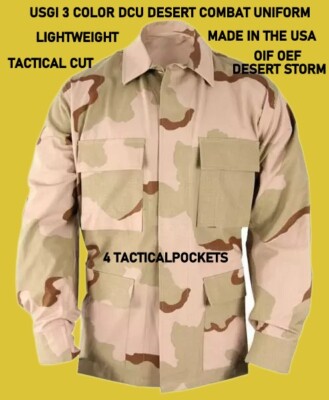 NEW USGI DCU DESERT CAMOUFLAGE UNIFORM 3 COLOR JACKET MADE IN THE USA ...