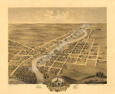 Panoramic Map of Anoka MN 16x20 | eBay