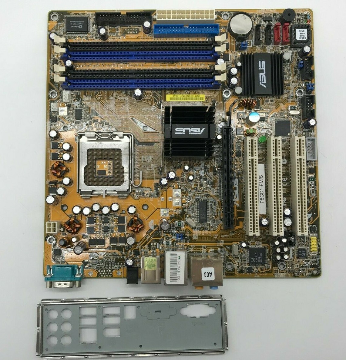 Asus P5GD1-FM/S Rev: 1.01 DDR1 - mATX - Sockel 775 - mit I/O Shield # ...