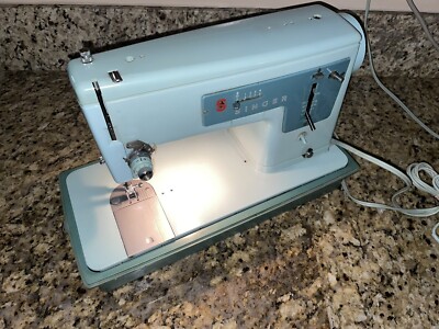 1960’s Vintage Mint Green Singer Sewing Singer Machine Complete Model ...