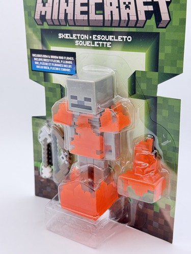 Minecraft Build-a-Portal Figure FLAMING SKELETON Bow & Arrow 2024 | eBay