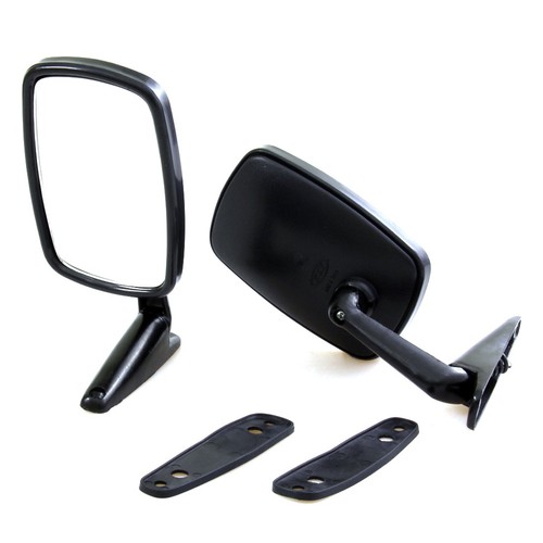 L/R BLACK FENDER DOOR MIRRORS FOR DATSUN NISSAN 240Z 260Z 280Z 280ZX 70 ...