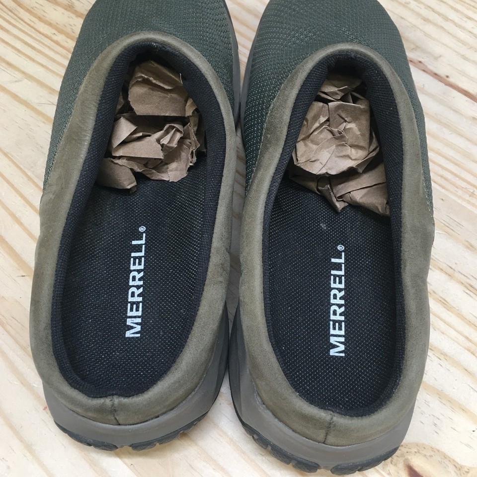 Merrell Shoes Womens 9.5 Green Slip-On Mule Comfort Walking Outdoor ...