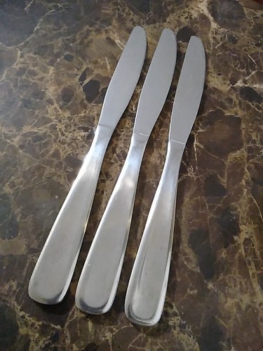 Hampton Forge Stainless BALANCE Flatware 3 Dinner Knives | eBay