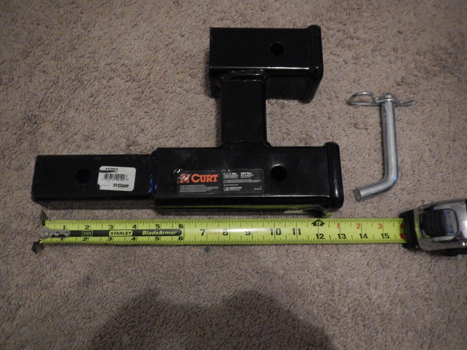 CURT 45792 2" Dual Receiver Extender/Adapter 8" Length, 5-3/4" Rise | eBay