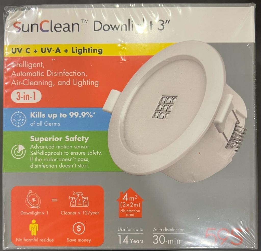 59S, SunClean, Downlight, 3", 7W, 3 in 1, UV-C+ UV-A+ Lighting | eBay
