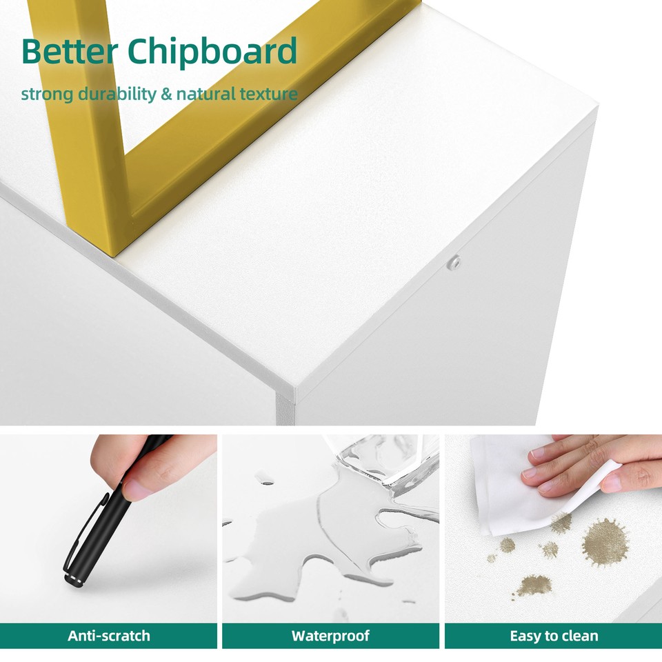 5-Tier Bookshelf S-Shaped Bookcase Freestanding Storage Shelving Living ...