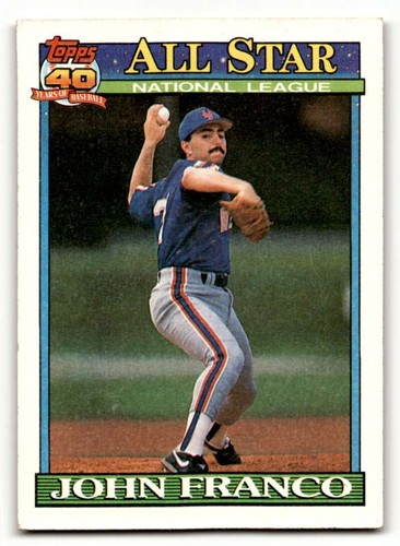 1991 Topps #407 John Franco New York Mets Baseball Cards EX/NM ID:58261 ...