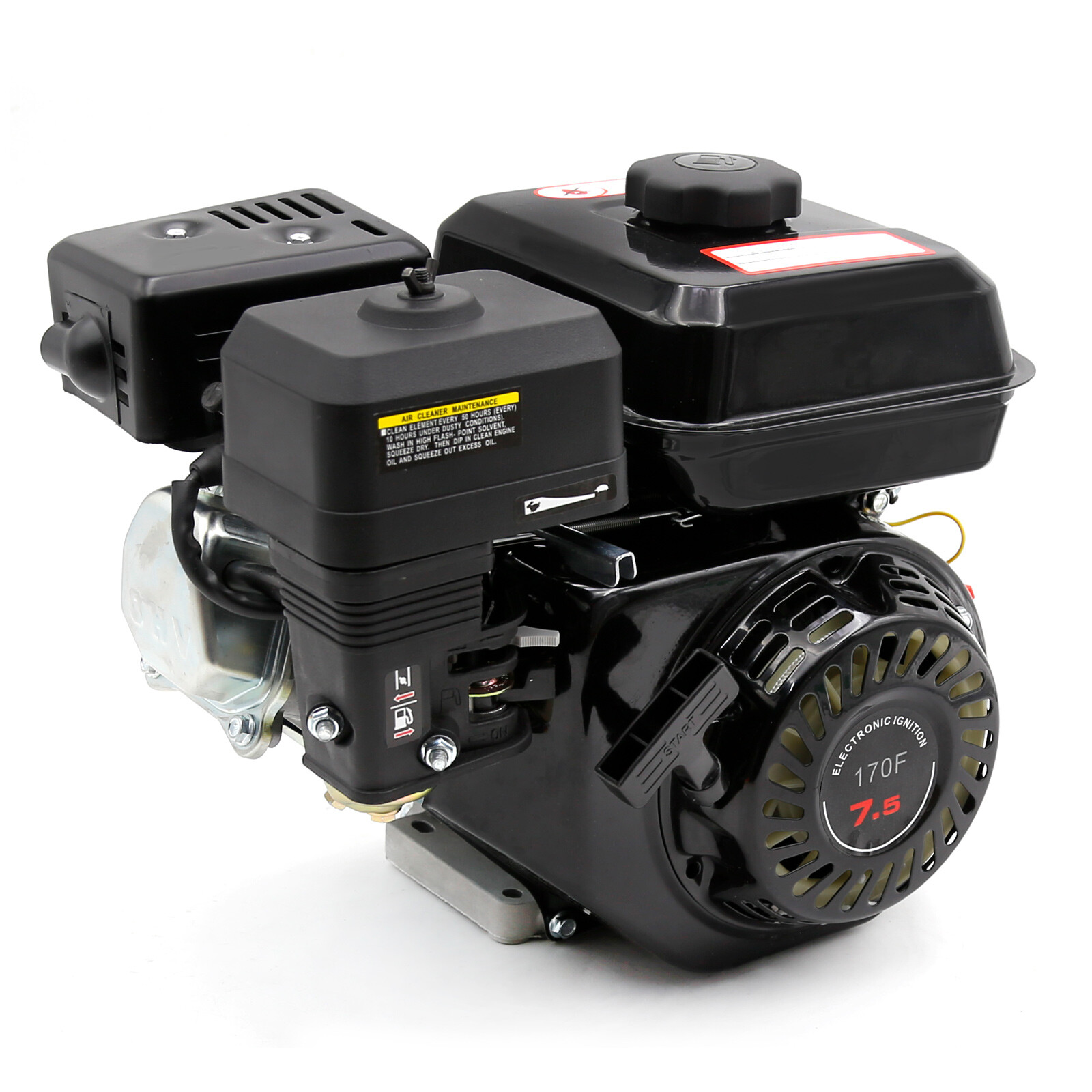 Gasoline Engine 4 Stroke 210CC 7.5HP OHV Industrial Grade Pull Start ...