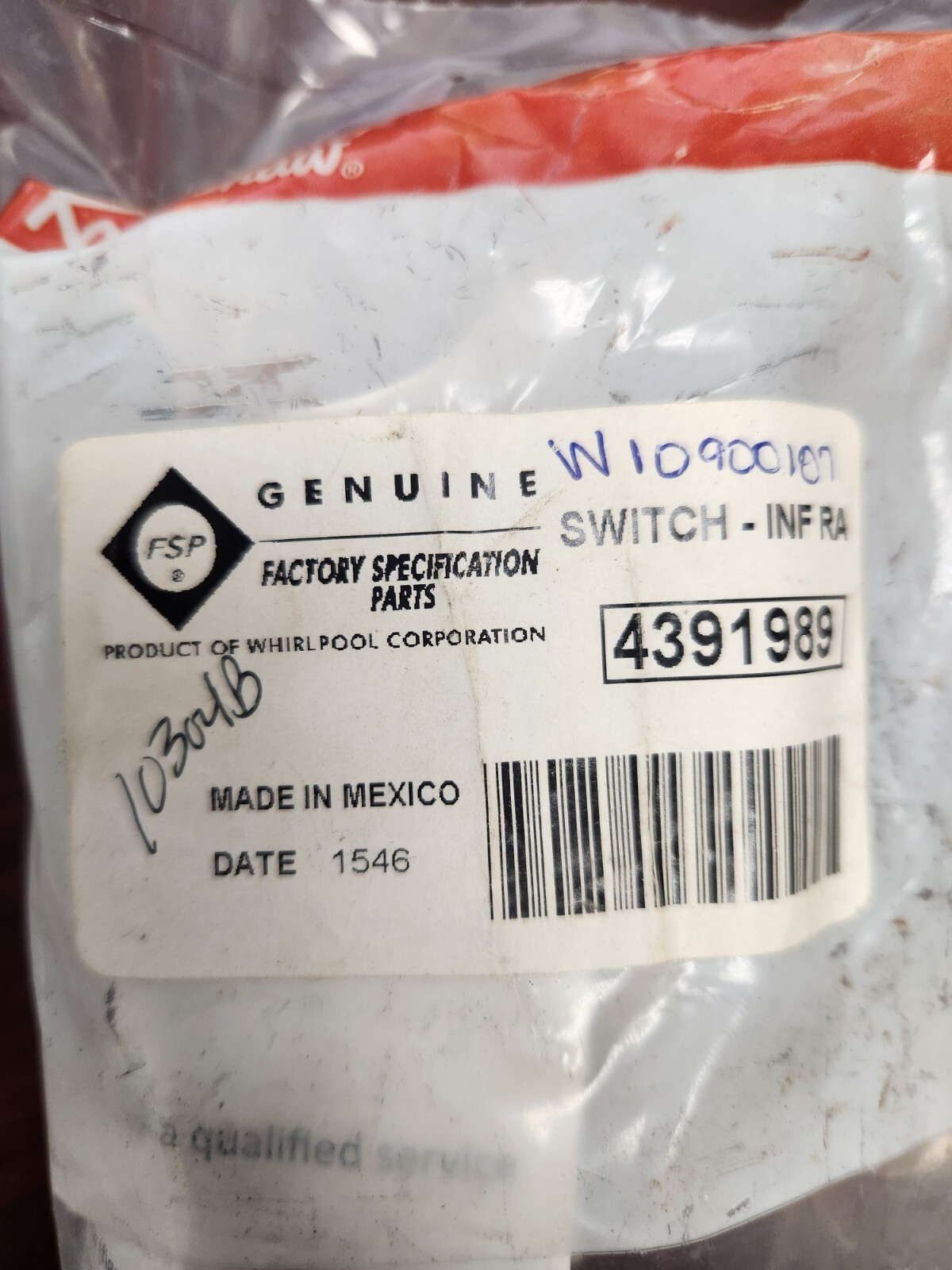 Whirlpool Range Infinite Switch 4391989 W10900107 | eBay