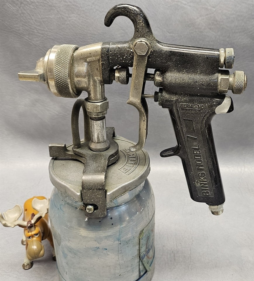 Binks Model 7 Spray Gun with Nozzle & Drip Proof Cup | eBay