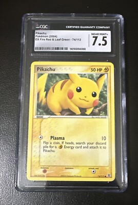 Pokemon Pikachu EX Fire Red & Leaf Green #74 CGC Near Mint 7.5 | eBay