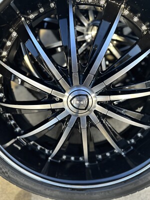 Borghini B19 Wheel 22x9.5 5x115 5x120 Black Machined | eBay