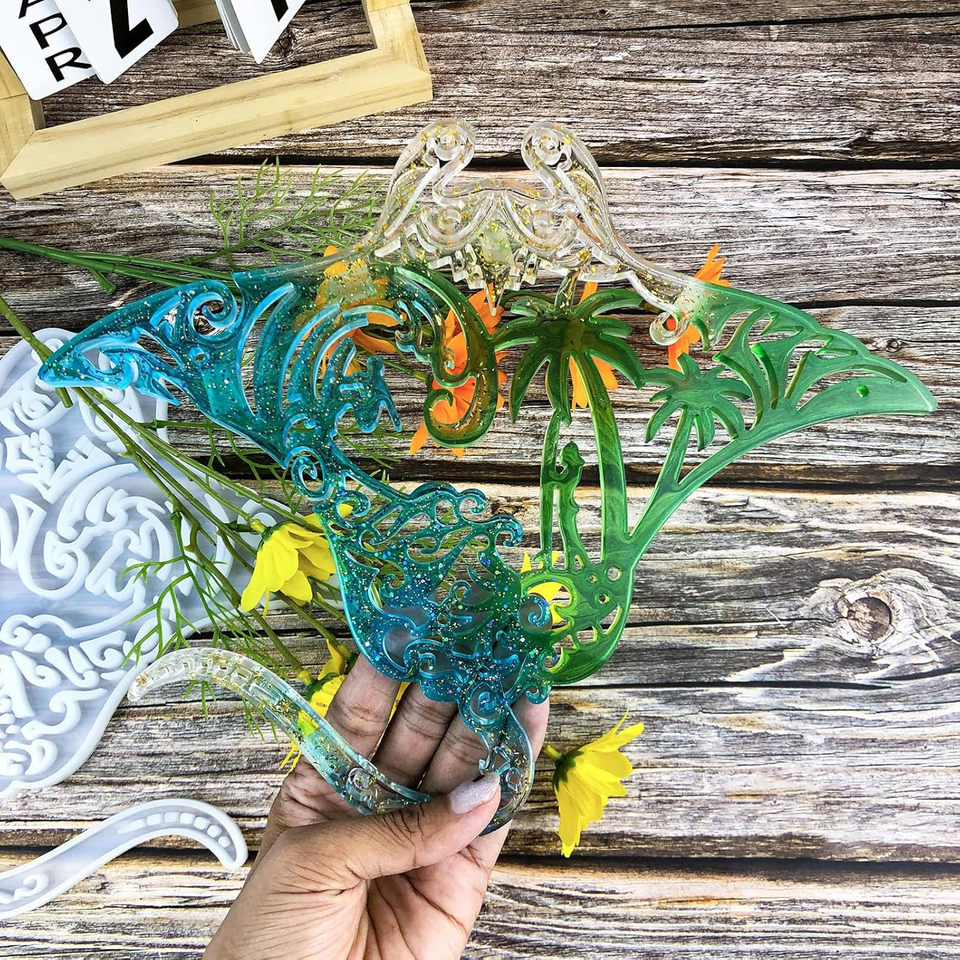 Large Stingray & Manta Ray Silicone Molds - Epoxy Resin DIY Wall ...