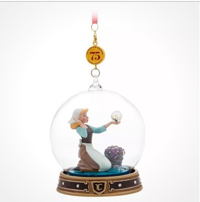 NEW 2025 Disney Cinderella Legacy Sketchbook Glass Globe Ornament 75th ...