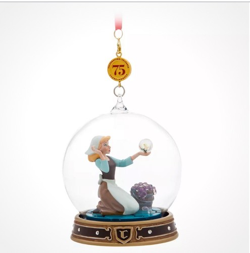 NEW 2025 Disney Cinderella Legacy Sketchbook Glass Globe Ornament 75th ...