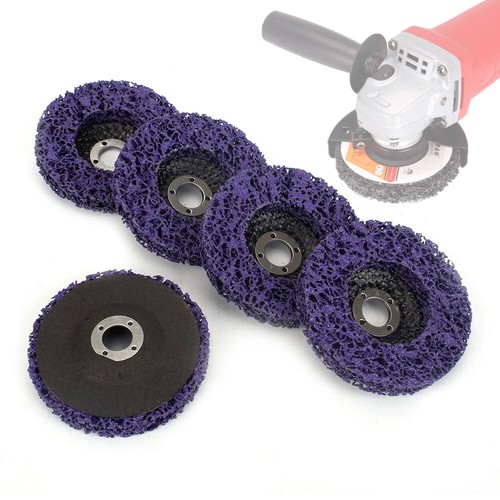 5Pc Poly Strip Disc Wheel For Metal Wood Surface Rust Clean For Angle ...