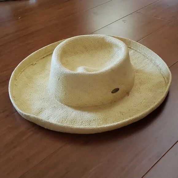 Two beat up and weathered straw farmer hats 2 for 1 | eBay