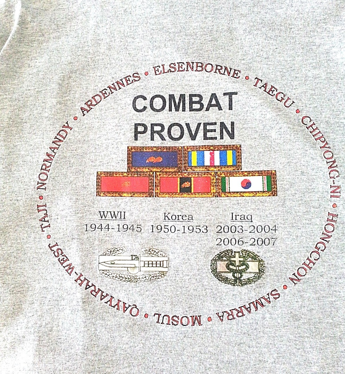 Combat Proven T Shirt XL Active Duty Veterans "On the Minute" Insignia ...