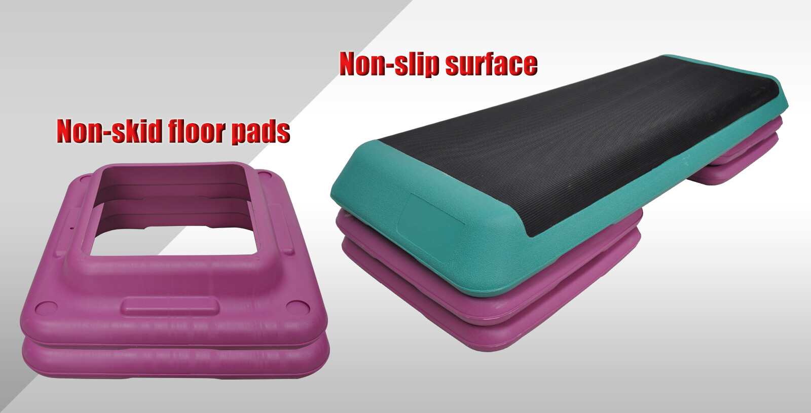 XL - Aerobic Step - 110cm*40cm Cardio Exercise Stepper - Green Stepper ...