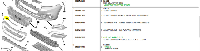 Genuine Peugeot 208 Front Bumper Badge Emblem 1613497780 2015-2018 for ...