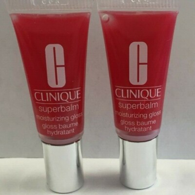 Lot of 2 Clinique Superbalm Moisturizing Gloss 02 Raspberry 0.17oz/5ml ...
