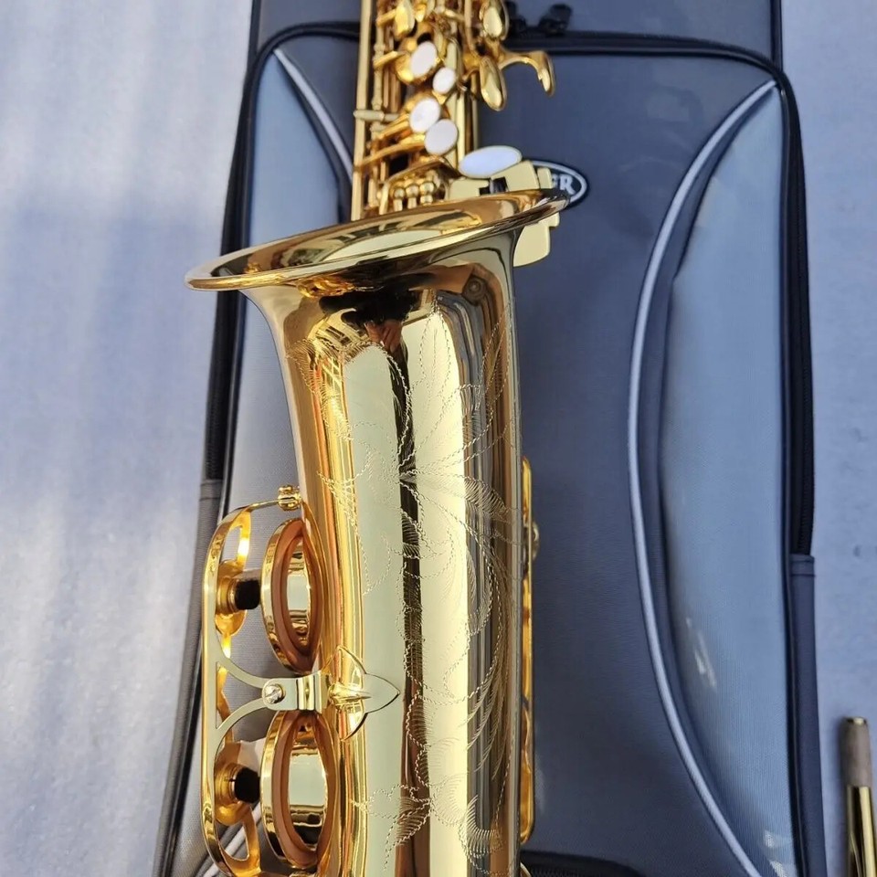 New JAS669 New Alto Eb Tune Saxophone Instrument Lacquered Gold Sax ...