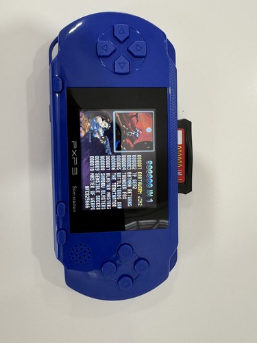 PXP 3 Slim Station Blue Handheld Game + Game Card & USB Charger TESTED ...
