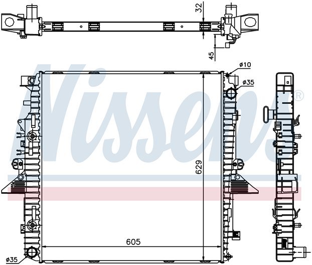 RADIADOR RANGE ROVER SPORT 2005 - OE: PCC500041 / PCC500490 / LR021777 ...