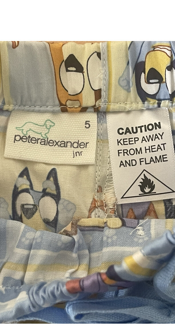 Kids Size 5 Bluey Peter Alexander Pj Pyjama Shorts | eBay Australia