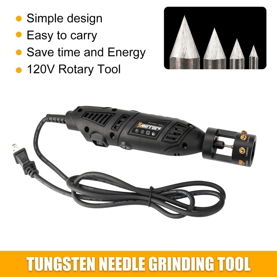 Tungsten Electrode Grinder Sharpener Multi-Angle Head w/ Rotary Tool ...