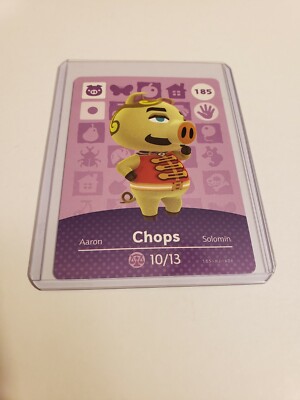 !SUPER SALE! Chops # 185 Animal Crossing Amiibo Card Horizons Series 2 ...