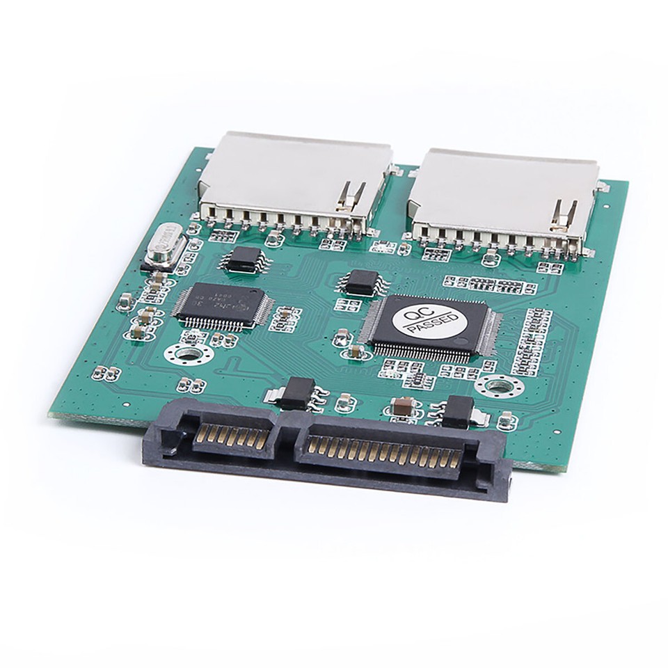 2 Port Dual SD SDHC MMC Memory Card to 7+15P SATA Serial ATA Converter ...