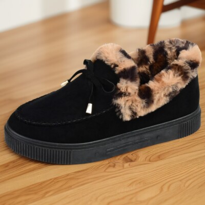 Journee Collection Womens Midnight Faux Fur Moc Slippers Black Size 8 ...