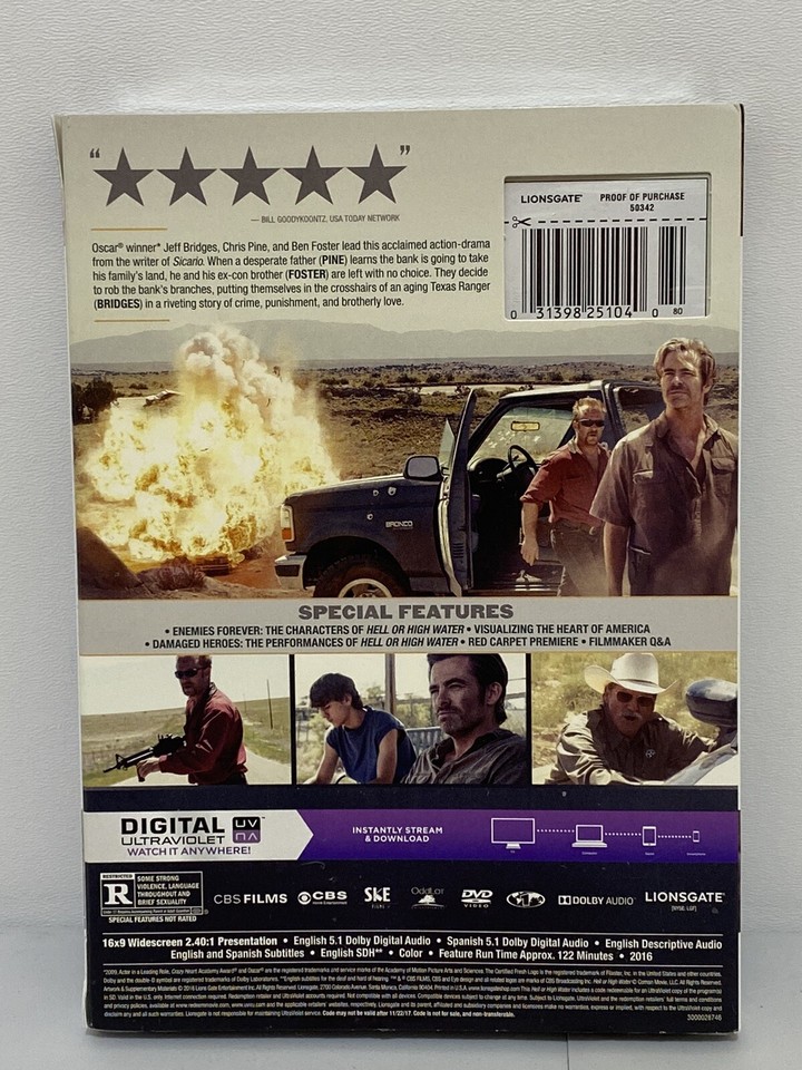 Hell Or High Water DVD NEW Jeff Bridges 31398251040| eBay
