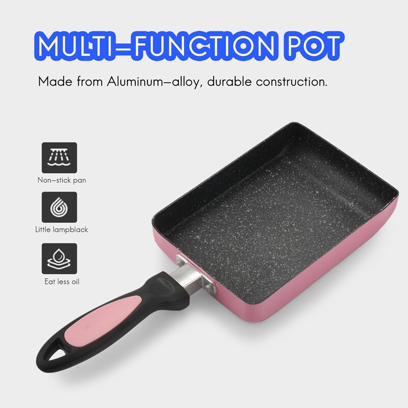 Tamagoyaki Pan Japanese Omelette Pan, Non-Stick Coating Square Egg Pan ...