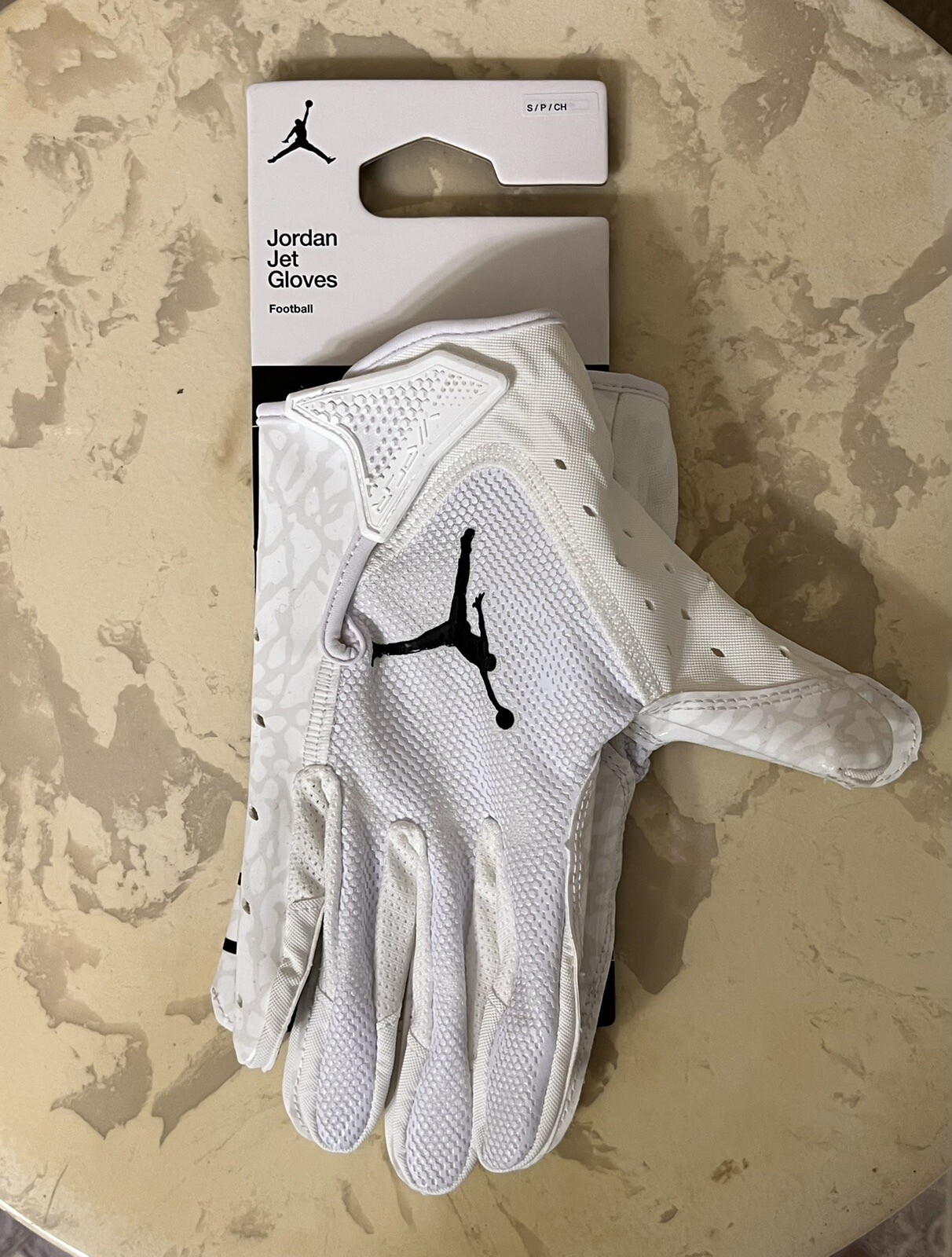 Jordan Jet 7.0 Football Gloves White Elephant-Print J1007130-002 Men’s ...
