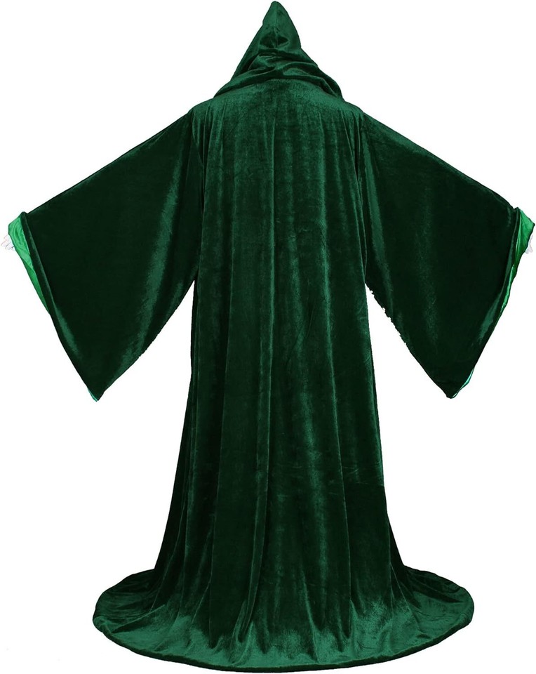 Velvet Wizard Robe with Satin Lined Hood and Sleeves | eBay
