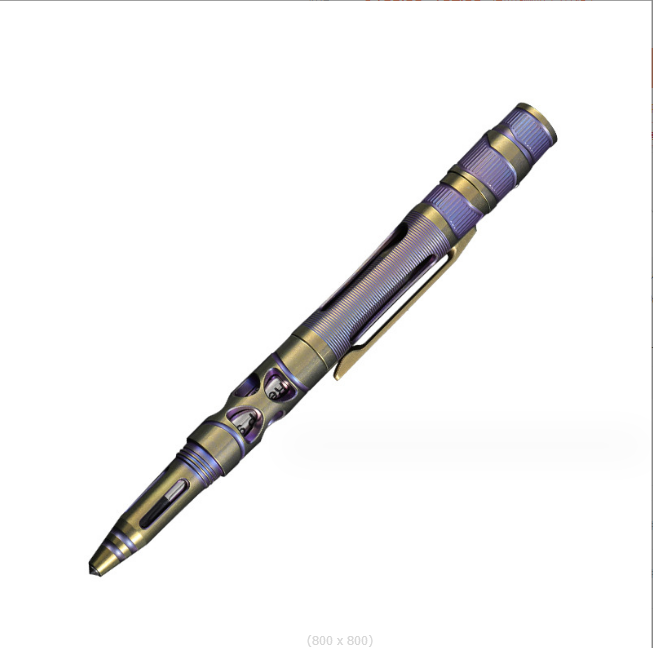 New Tactical Pen TC4 Titanium Alloy PEN-02-Titanium Bring a flashlight ...
