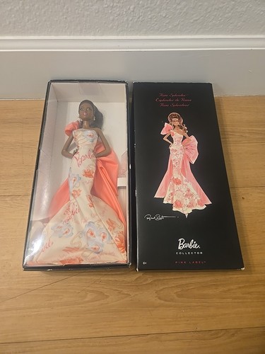 Barbie collector Pink label Rose Splendor African-American doll Mattel ...