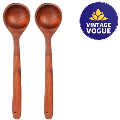 Vintage Vogue Wooden Spoon Natural Handmade Cooking Spoon Set, Kitchen ...