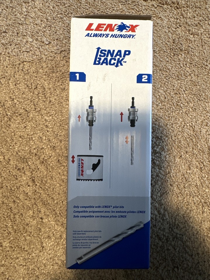 Lenox 1779669 Snap Back 5L Hole Saw Arbor 9/16 " 1-3/16", 3/8 " Hex ...