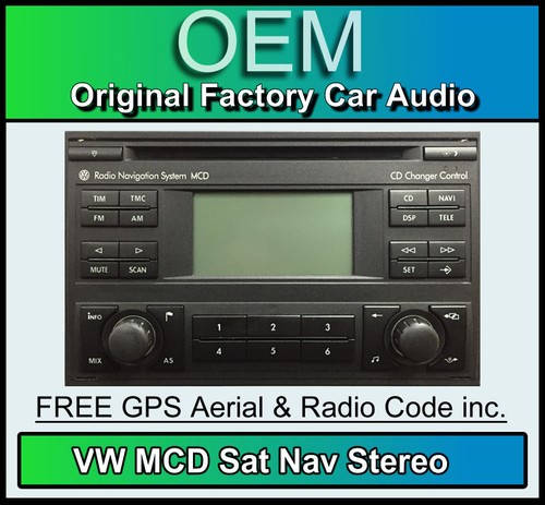 VW MCD Navigation, VW Golf MK4 Sat Nav CD player + Map Disc, Code ...