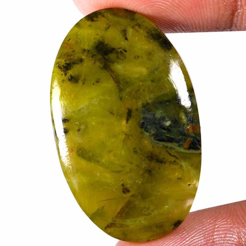 31.85 Carats 100% Naturel Vert Opale Cabochon Ovale 22 X 35 MM Desseré ...