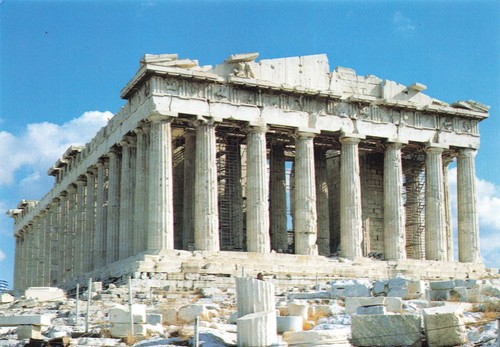 Postcard Greece Athens Parthenon Temple Acropolis Greek Symbol of ...