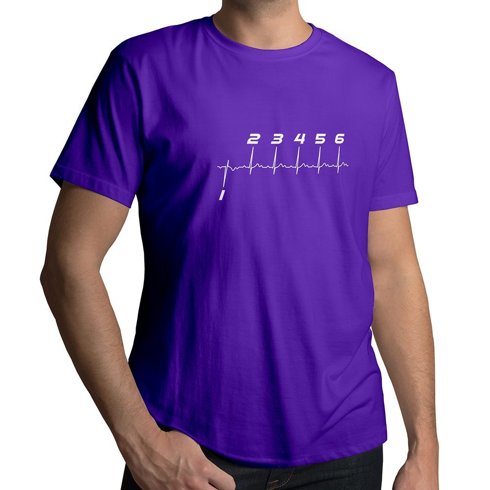 Motorcycle Heart Pulse Shift 1 Down 5 Up Mens Tee T-Shirt Gear Shift ...