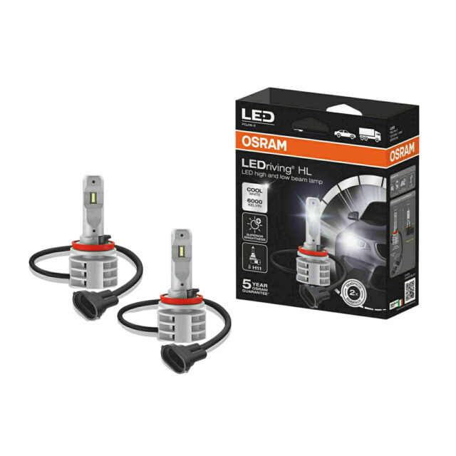 OSRAM 67211CW LEDriving HL Gen 2 H11 6000k LED Headlight Bulb Kit ...