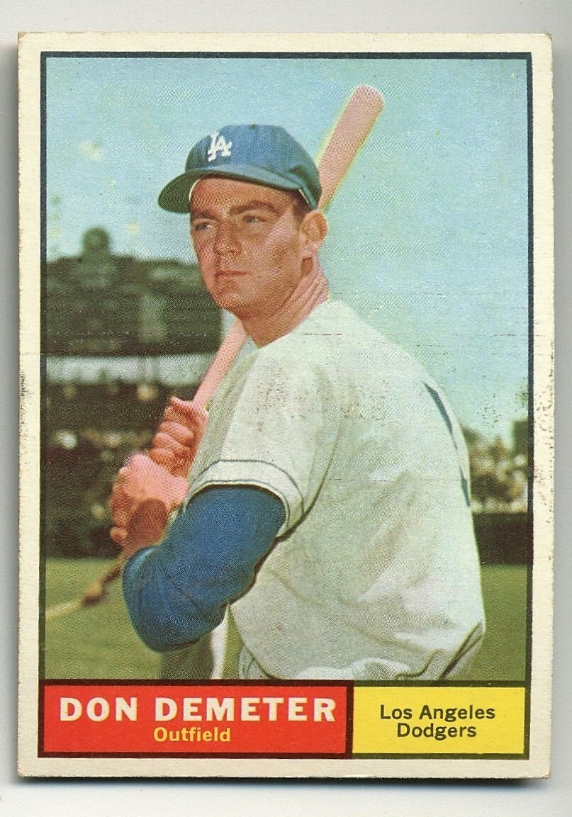 1961 TOPPS LOS ANGELES DODGERS DON DEMETER #23 EXMT | eBay